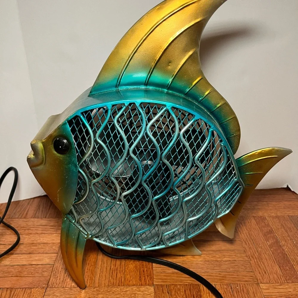 deco breeze | Accents | Deco Breeze Tropical Fish Figurine Fan 6 Inch ...